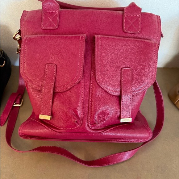 Bags | Erica Anenberg Pink Leather Womens Bag | Poshmark
